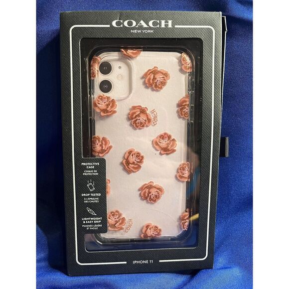 Coach | Accessories | Coach Iphone 1 Protective Case Dreamy Peony Clear ...